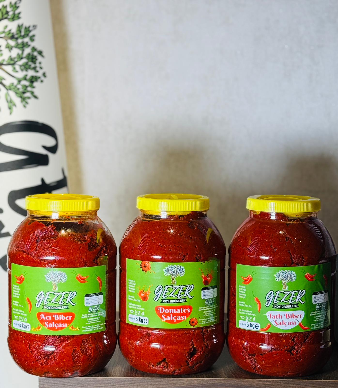 5 KG ACI BİBER SALÇASI - 5 KG TATLI BİBER SALÇASI-5 KG DOMATES SALÇASI ...